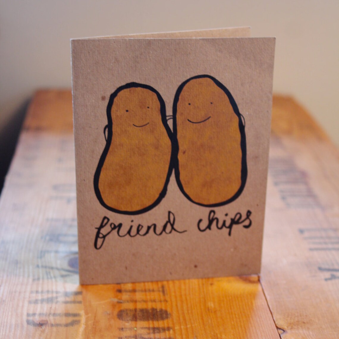 Best Friend "friend Chips" Greeting Card - Etsy