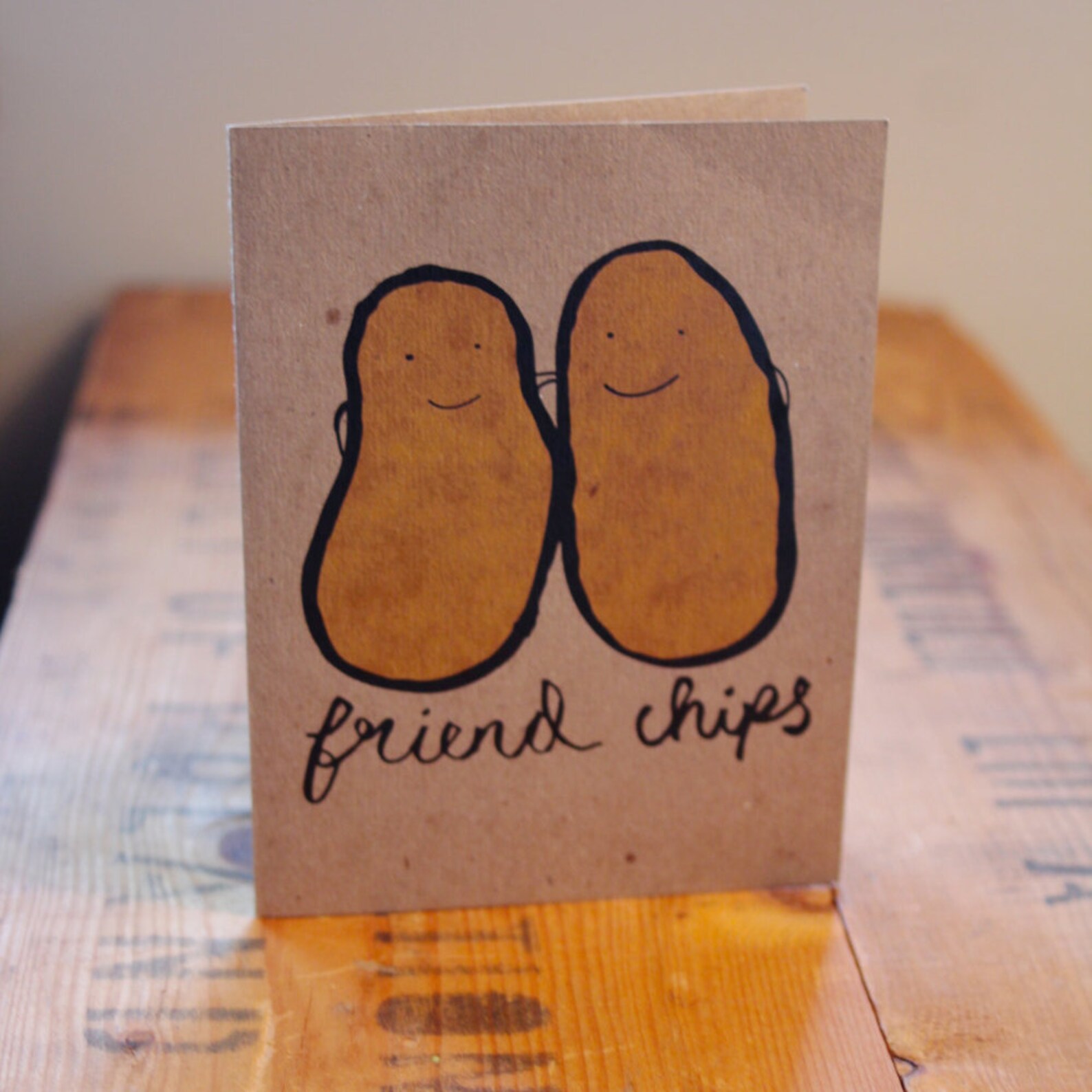 Best Friend "friend Chips" Greeting Card - Etsy