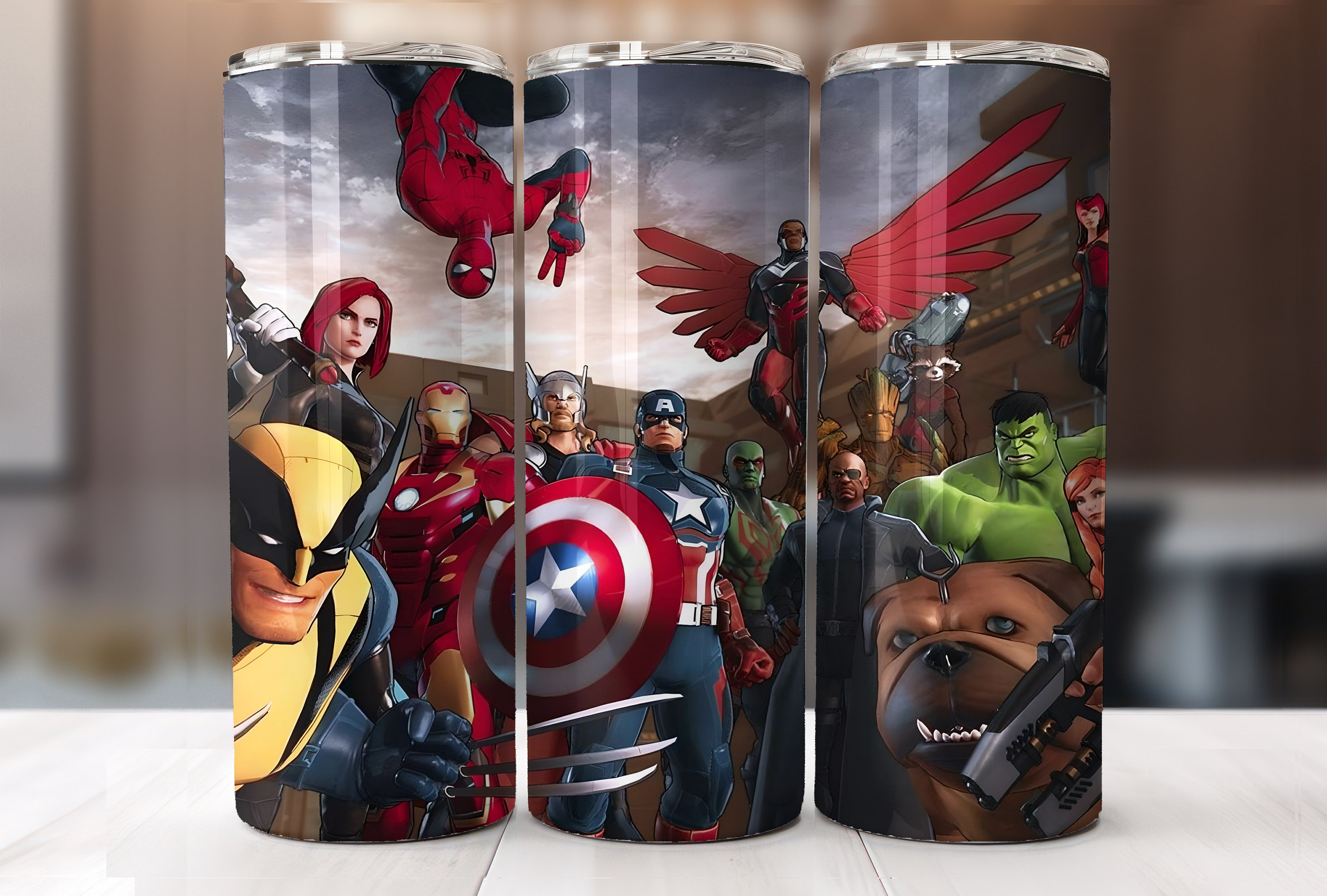 Marvel Tumbler Wrap Designs Bundle, 70 Superhero Tumbler, 20 Oz Marvel ...
