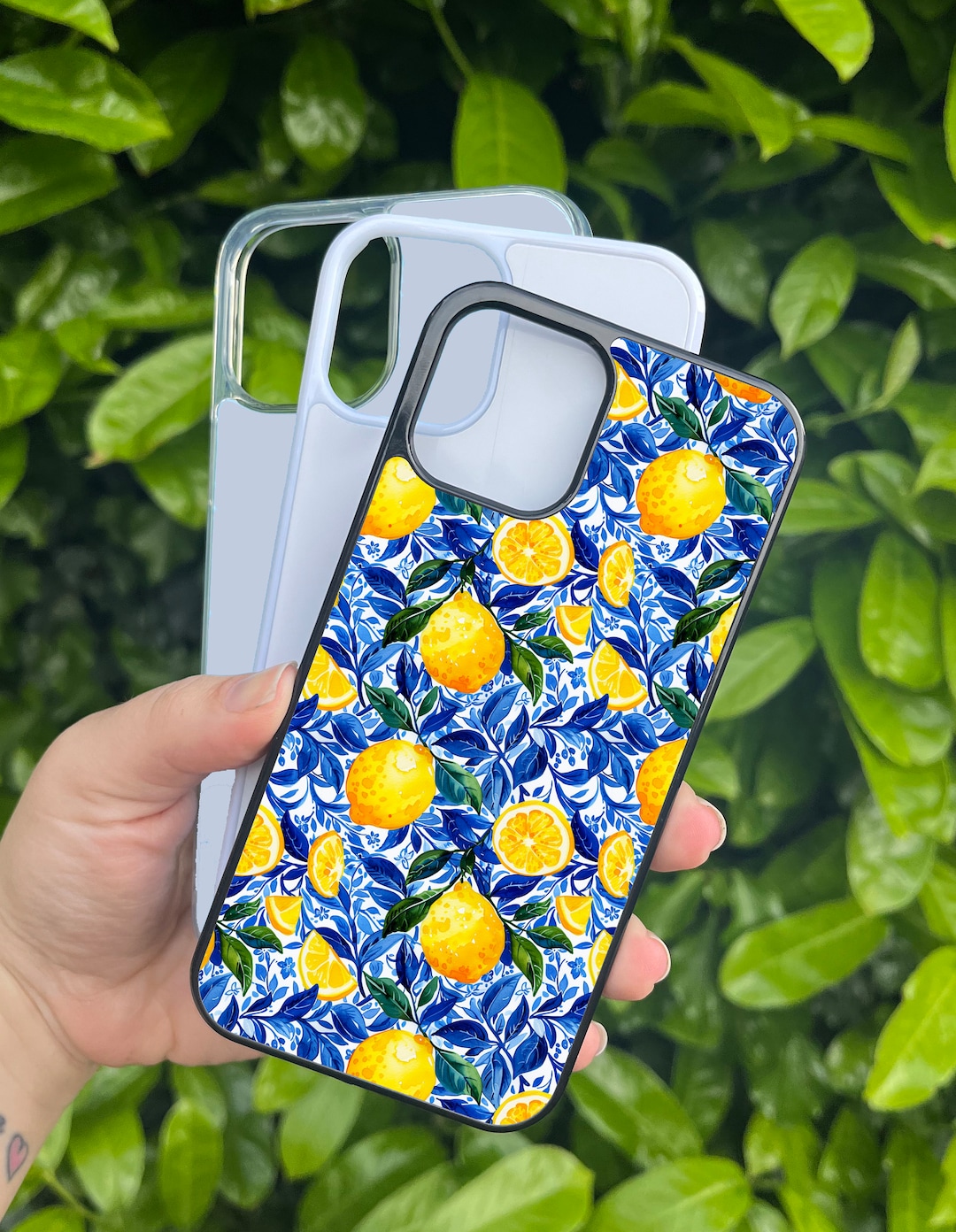 Blue Azulego Lemon Leaf Case Casing iPhone 6 SE 7 8 XR X Plus 11 12 PRO ...
