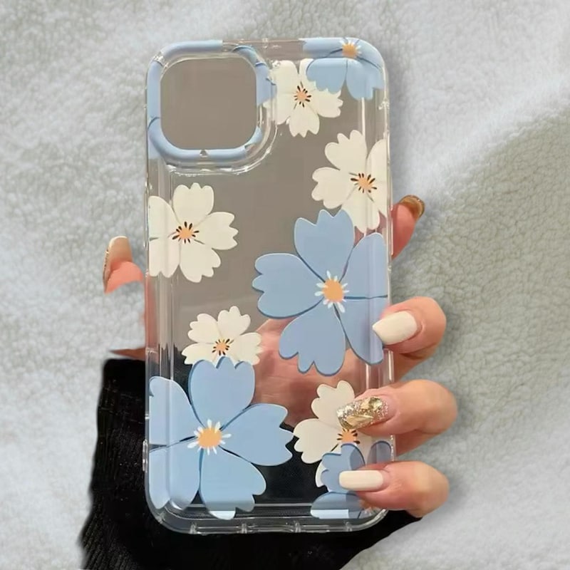Blue Flower Phone Case - Etsy