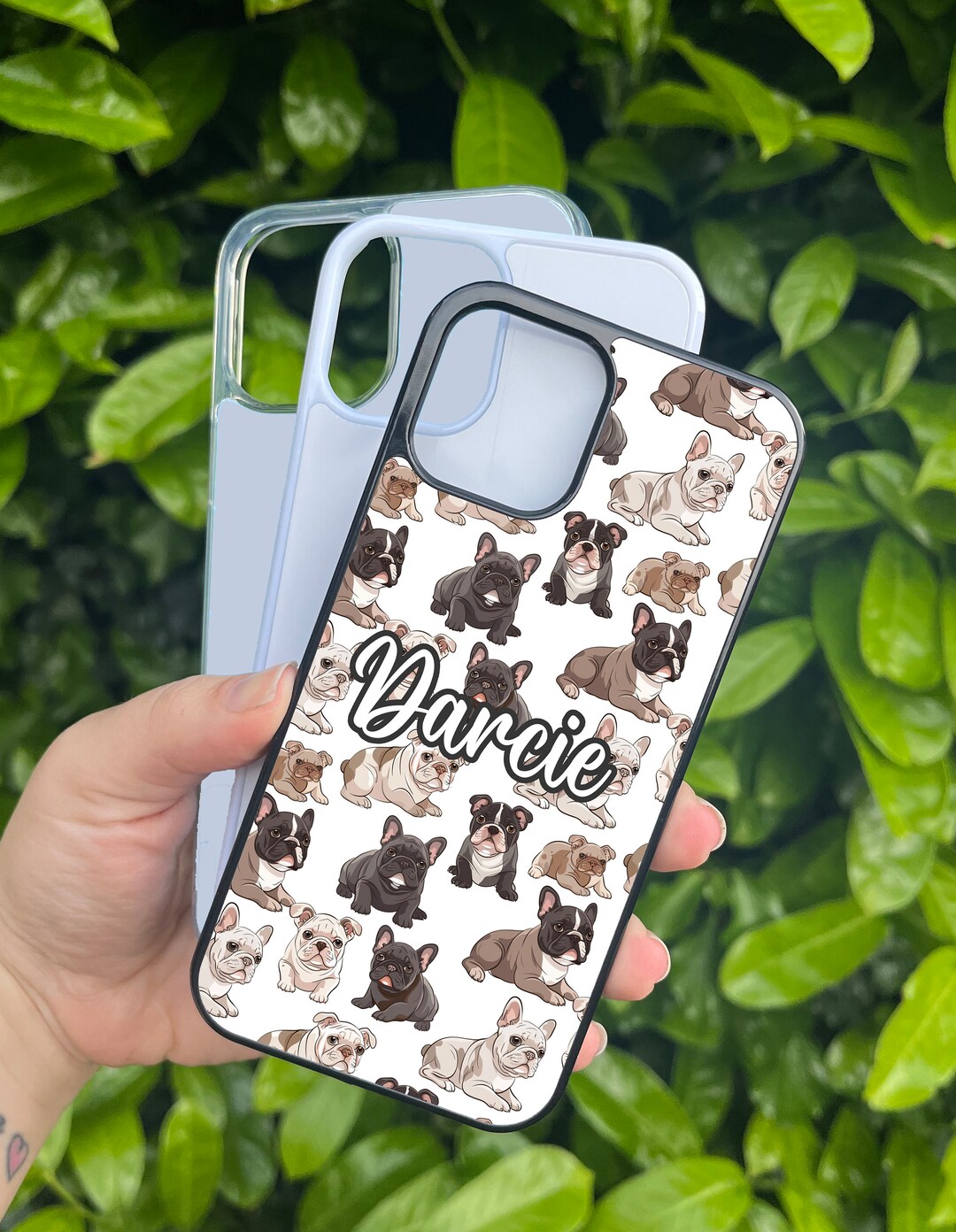 Tan Grey Fawn Frenchie French Bulldog Case Casing iPhone 6 SE 7 8 XR X ...