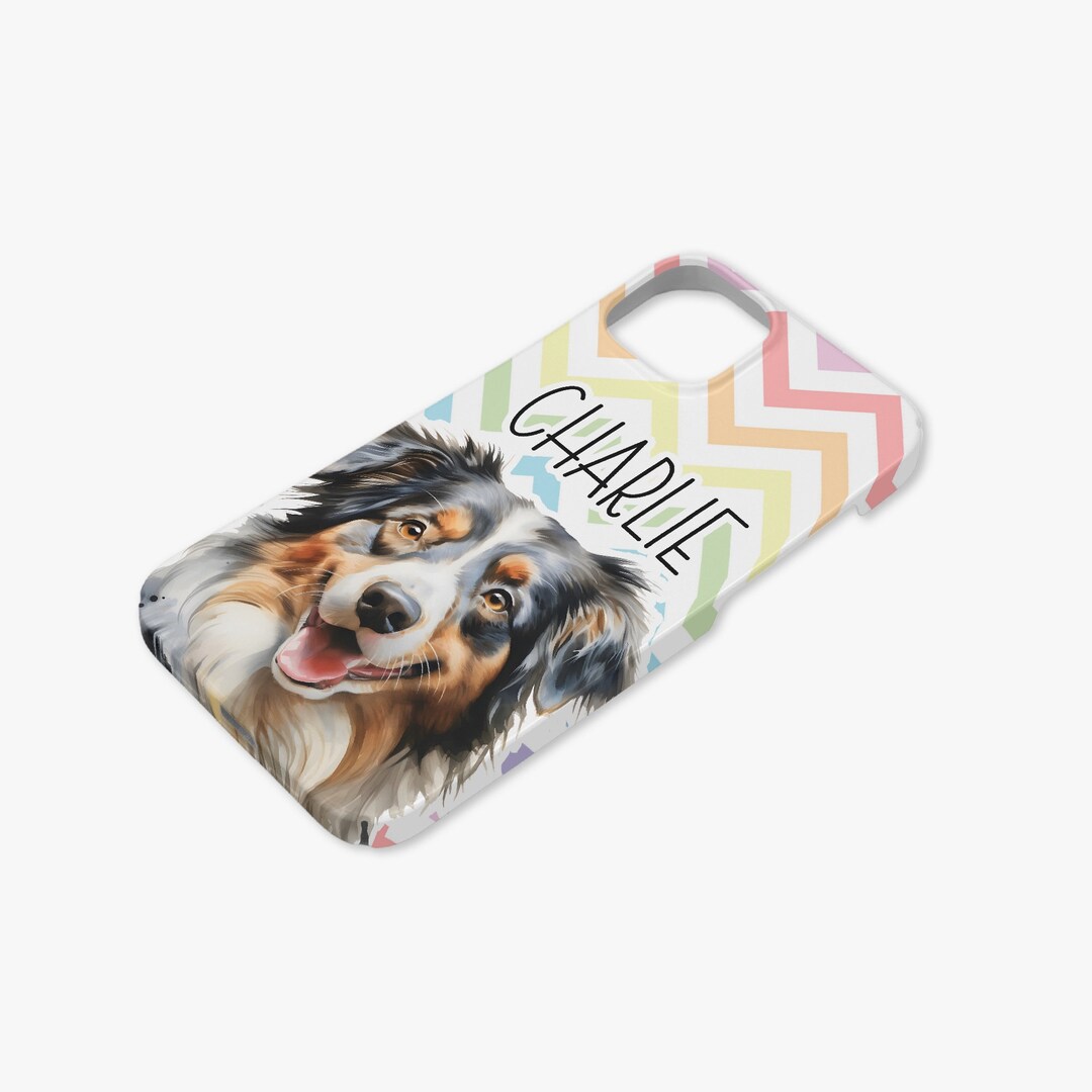 Aussie Australian Tan Shepherd Lover Rainbow Zig Zag [ Bumper Case ...