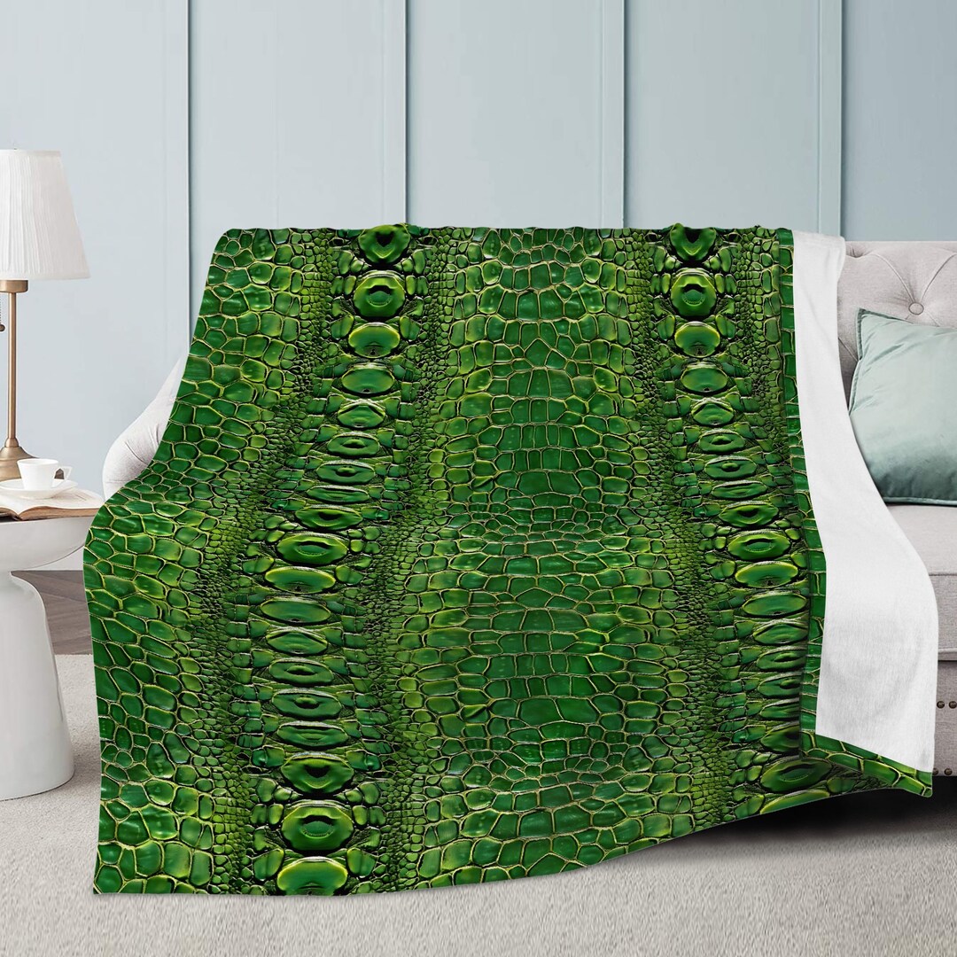 Light Green Snake Skin Serpent Custom Blanket Personalized Blanket ...