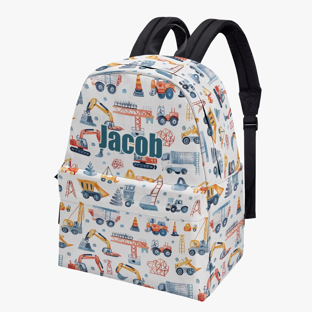 Crane Construction Truck Worker Digger Mini Pastel Backpack Back Pack ...
