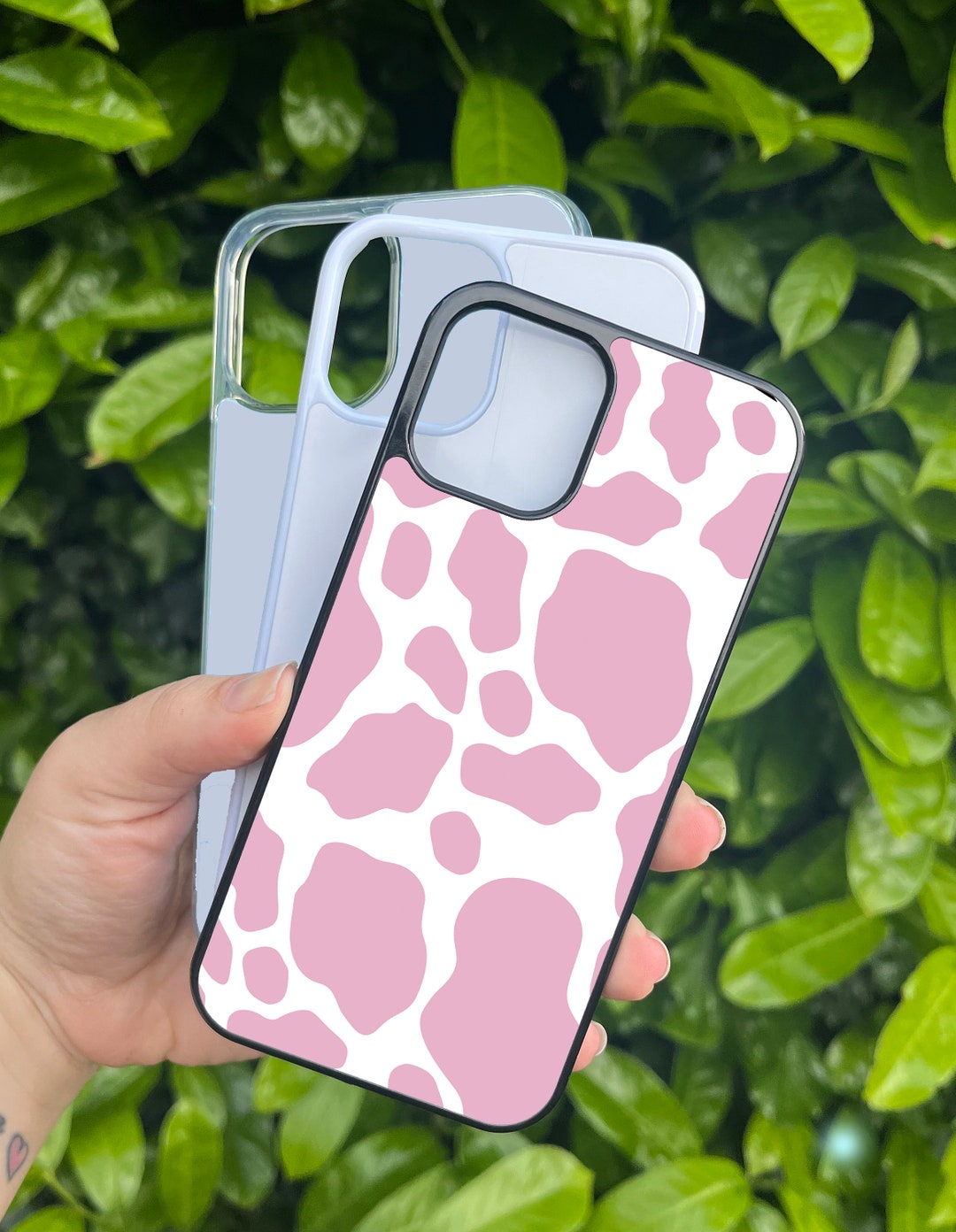 Pink Cow Print Aesthetic Case Casing iPhone 6 SE 7 8 XR X Plus 11 12 ...