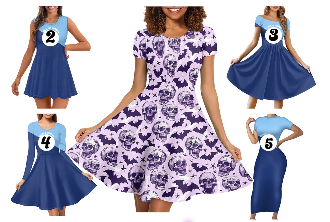 Gothic Lilac Emo Skeleton Skull Bats Bat Halloween Flared Flare Bottom ...