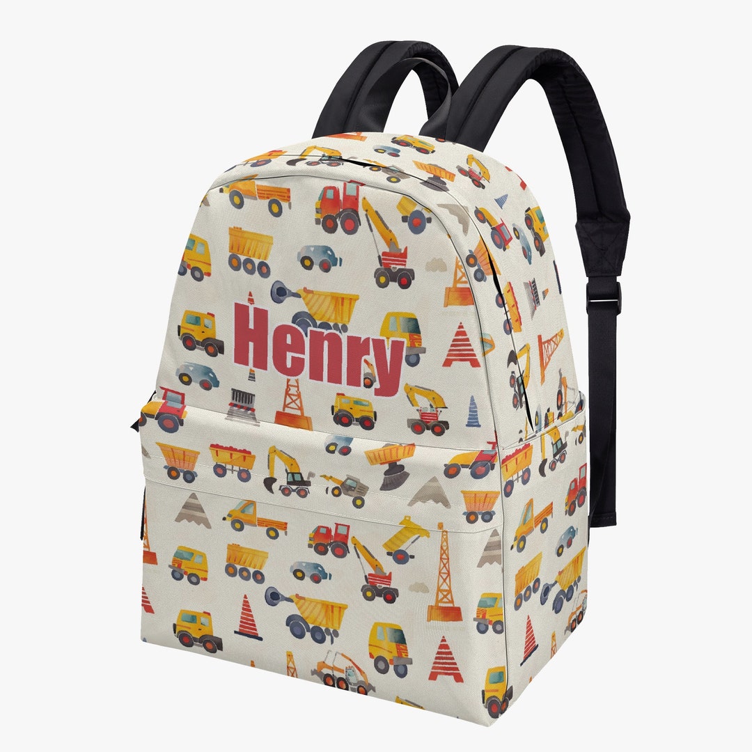 Crane Construction Truck Worker Digger Mini Pastel Backpack Back Pack ...