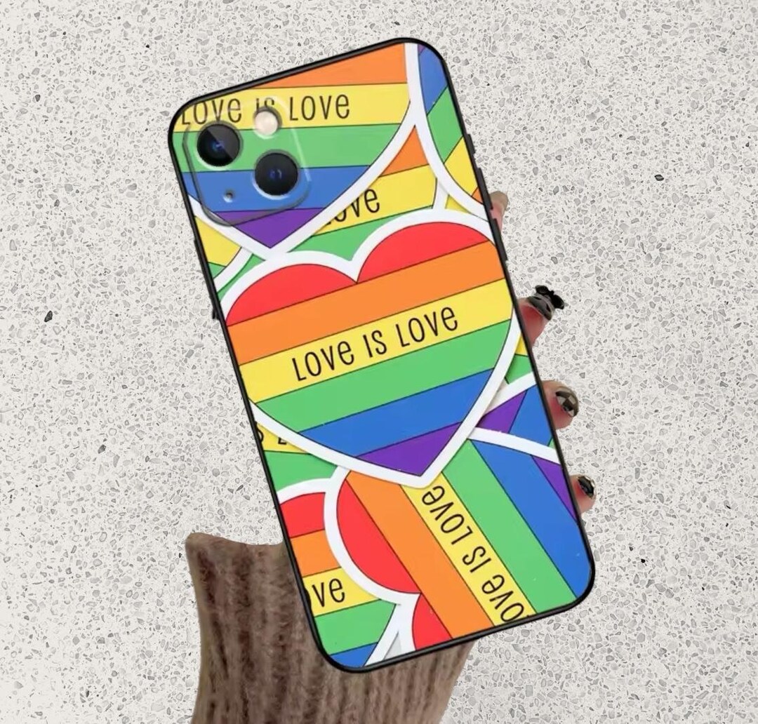 LGBTQ+ Case, Gay Pride, Rainbow Love, Custom Case for iPhone 16 15 14 ...