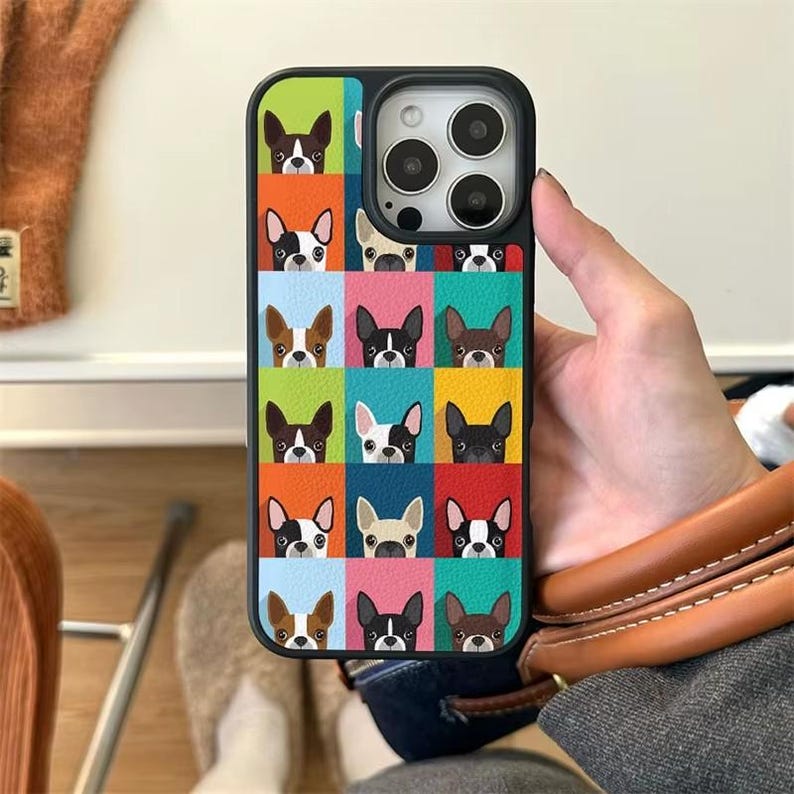 French Bulldog, Frenchie, Rainbow Photo Case, Custom Case for iPhone 16 ...