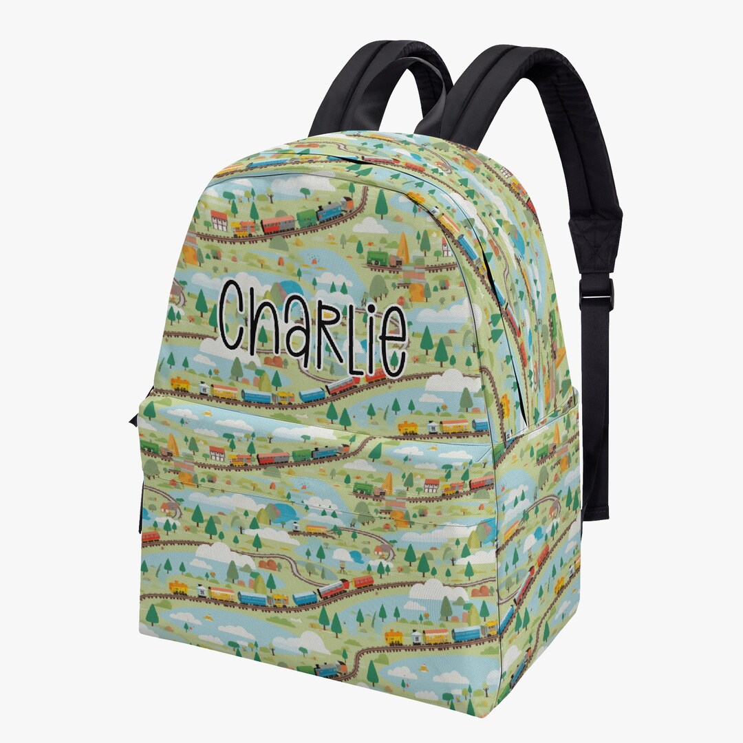 Green Boys Train Trains Track Line Railway Mini Backpack Back Pack Bag ...