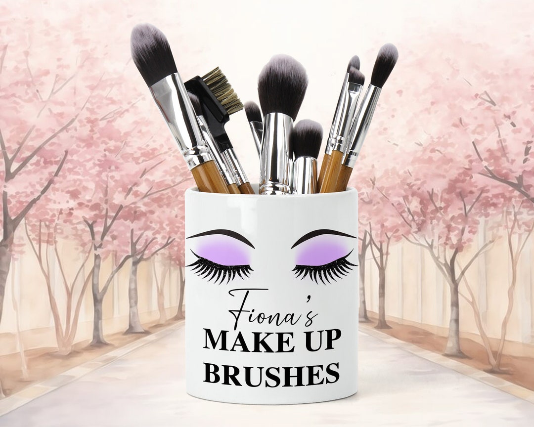 Lilac Bright Purple Eyeshadow Eyes Glitter Glam [ Make up Storage Caddy ...