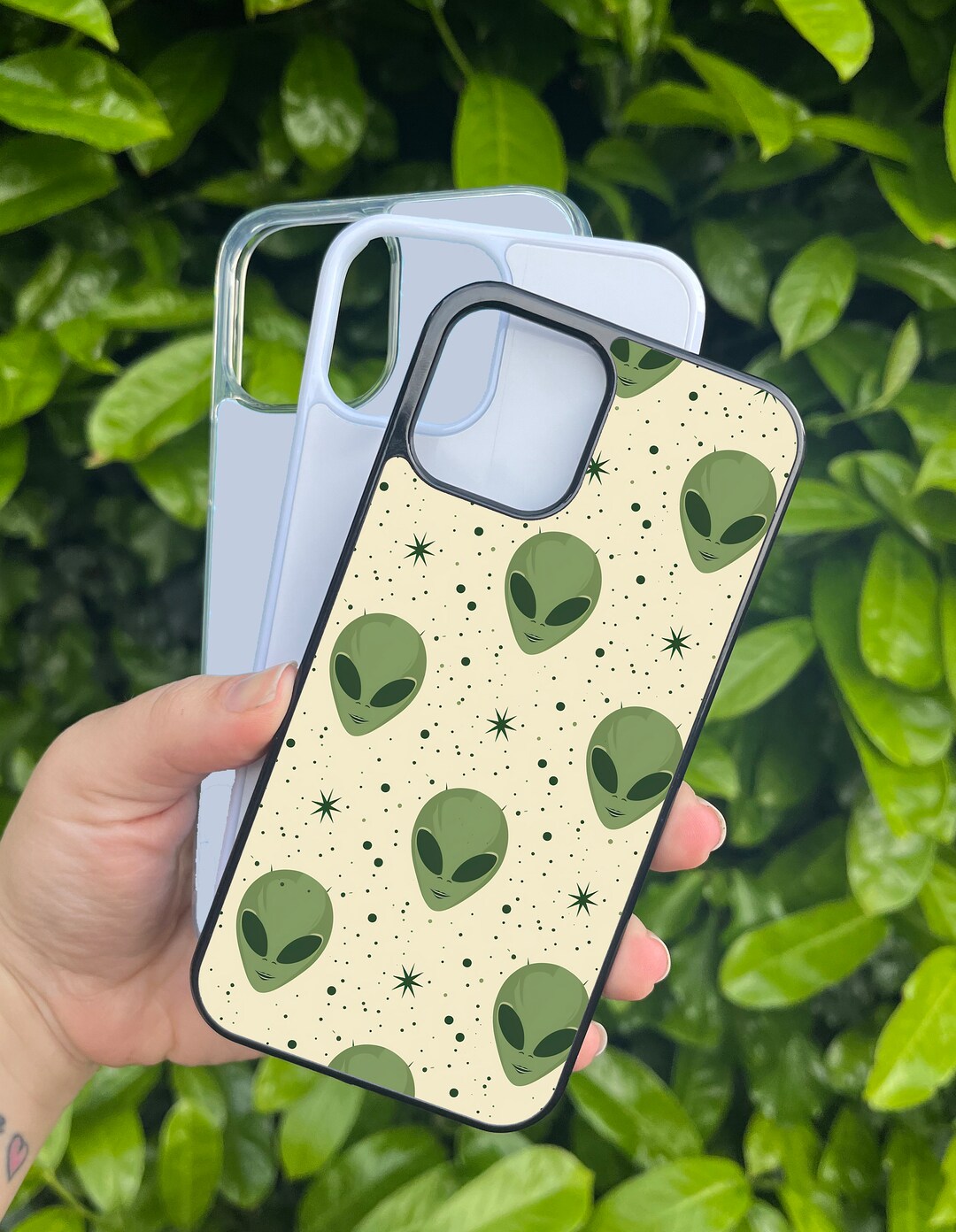 Alien Aliens Green Y2K Aesthetic Case Grip iPhone 6 SE 7 8 XR X Plus 11 ...