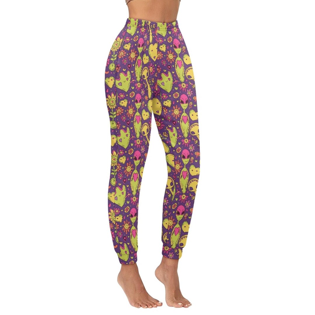 Purple Alien Magic Mushrooms Custom Womens OR Mens Unisex Loungewear ...