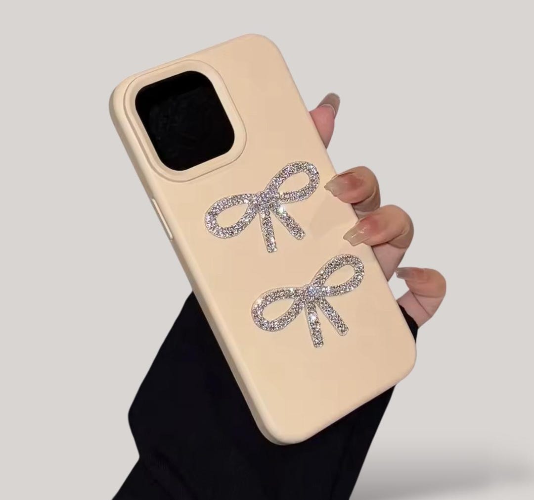 Yellow Luxury 3D Crystal Bow, Junk Charm Case, iPhone Case for iPhone ...