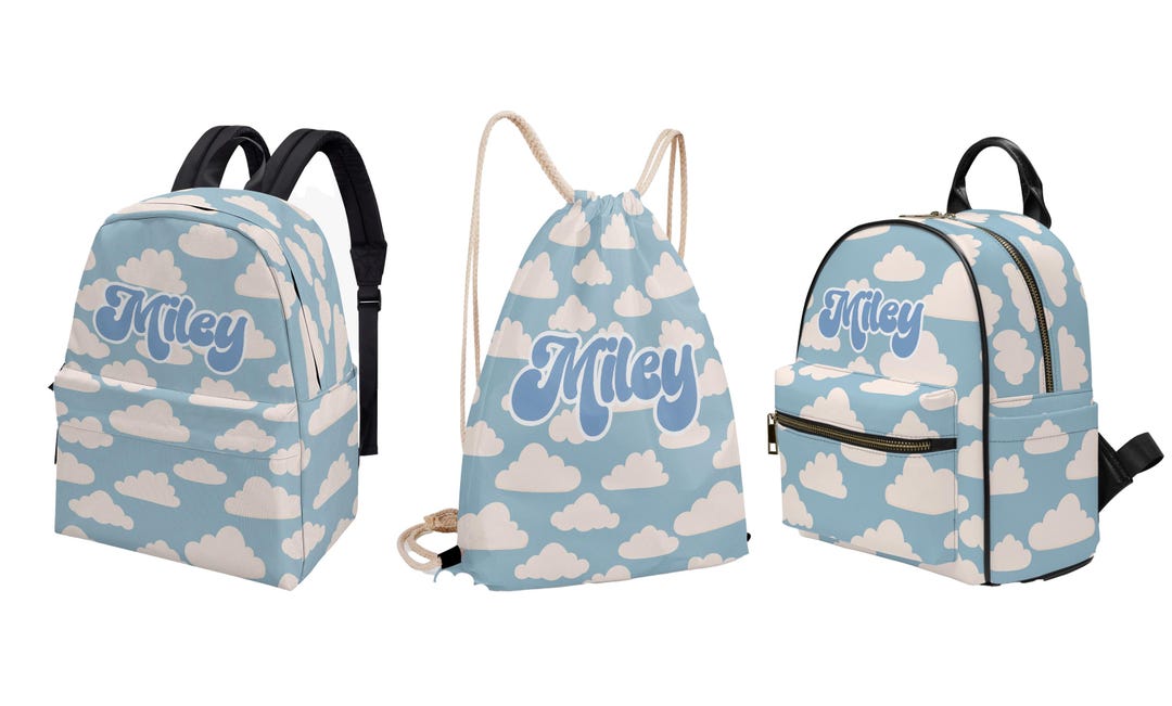 Sky Blue Cloud Clouds Backpack Back Pack for Toddler Child Nursery ...