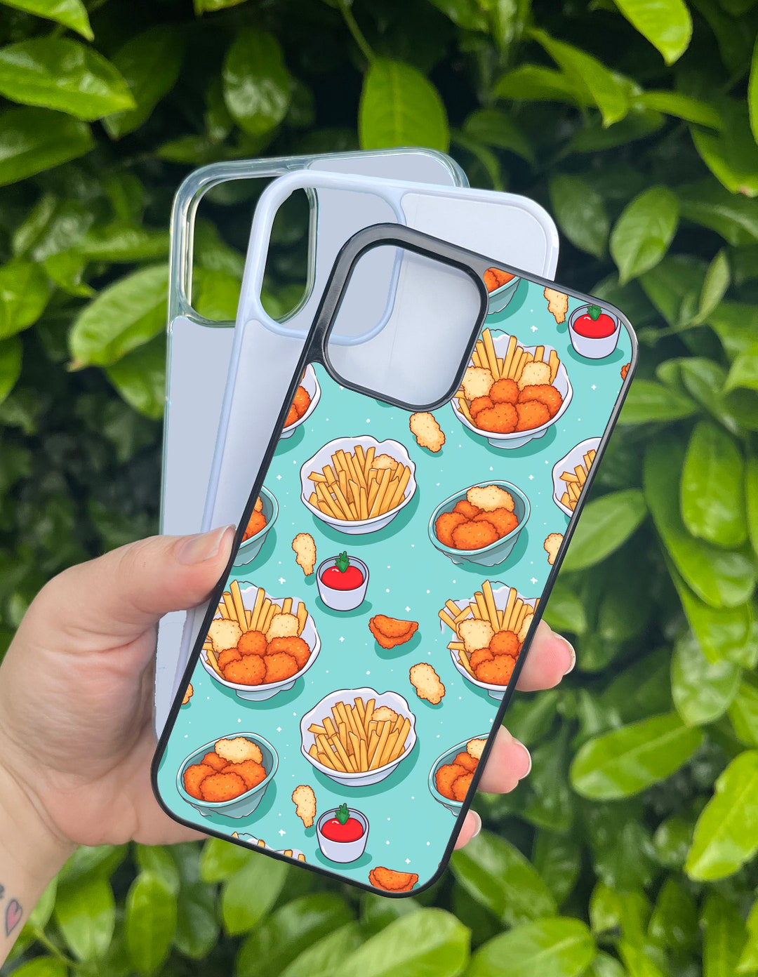 Blue Chicken Nuggets Nugs Case Casing iPhone 6 SE 7 8 XR X Plus 11 12 ...