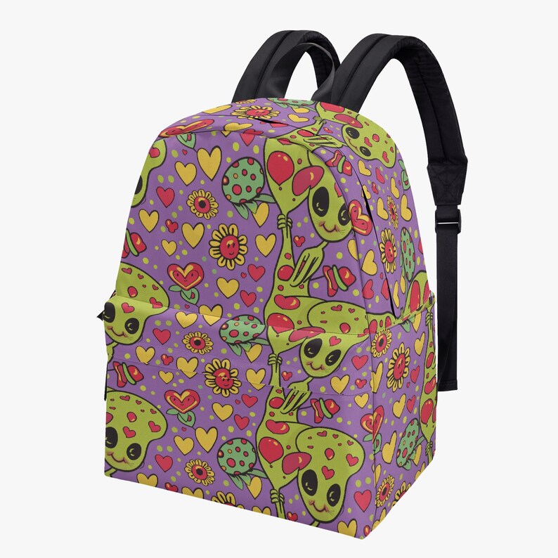 Red Heart Eye Alien Aliens Ufo Y2K Space Mini Wand Backpack Back Pack ...