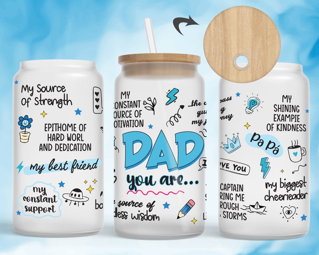 Dad You Are Positive Quote Fathers Day [ Bamboo Eco Friendly Reusable ...