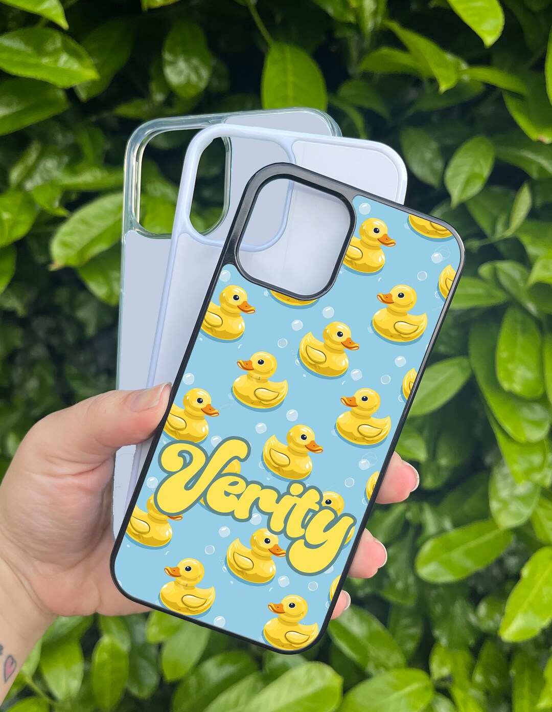 Blue Baby Rubber Duck Ducky Bubbles Case Casing iPhone 6 SE 7 8 XR X ...