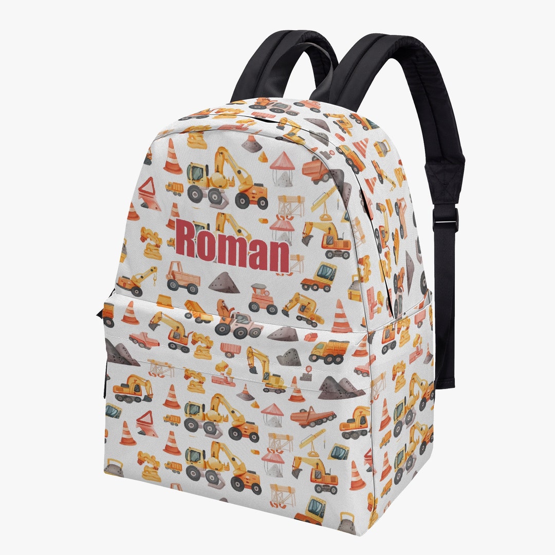 Crane Construction Truck Worker Digger Mini Pastel Backpack Back Pack ...