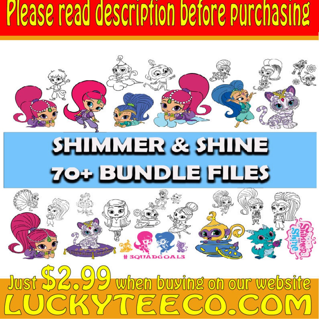 Shimmer and Shine Bundle SVG, Shimmer and Shine Vector, Shimmer Shine ...
