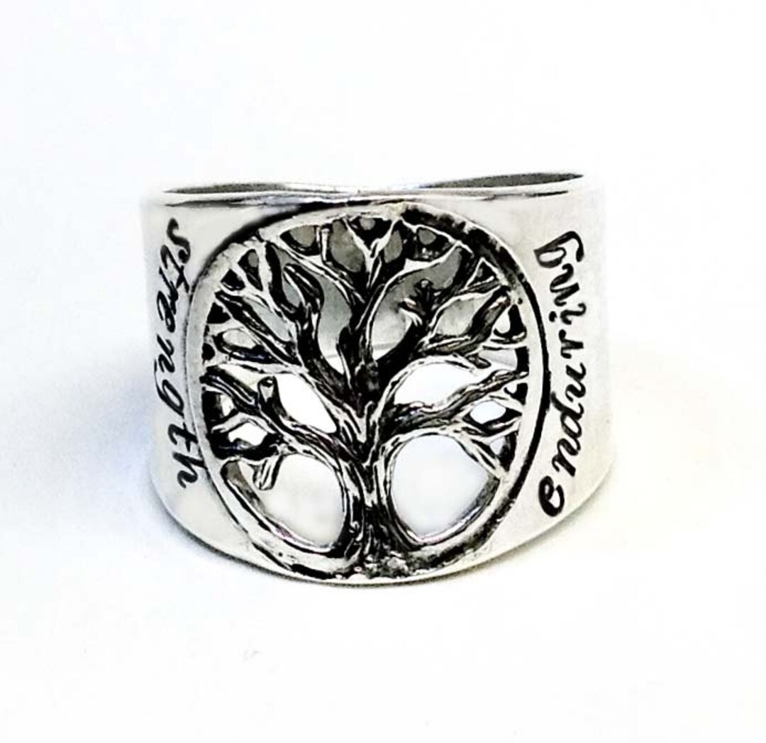 Tree of Life Ring/mother Family Ring/custom Name Ring by - Etsy
