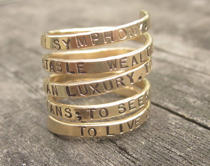 Golden Wrap Around Ring Original by Donnaodesigns - Etsy