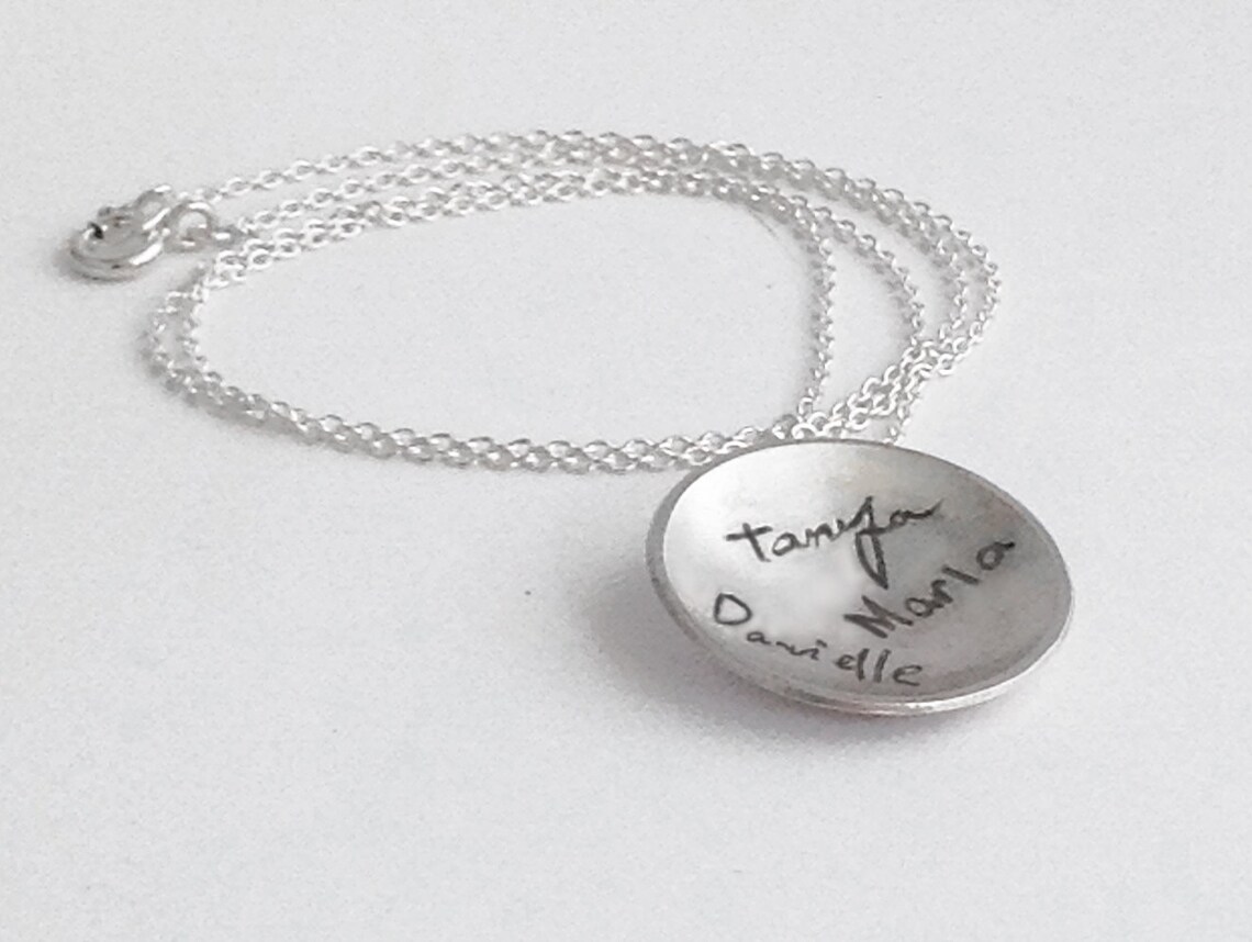 Mixed Metal Children's Signatures Actual Handwriting | Etsy