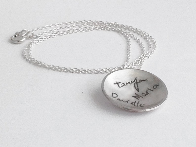 Mixed Metal Children's Signatures Actual Handwriting | Etsy