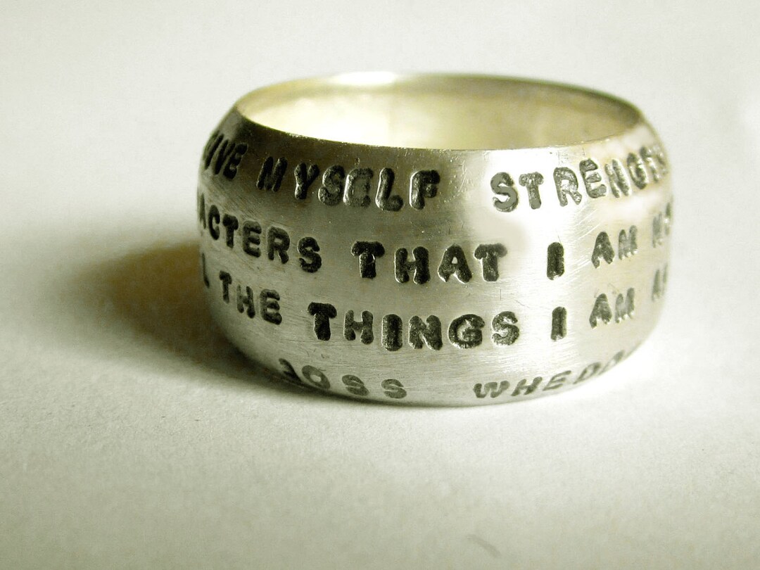 Personalized Wide Dome Ring/custom Message Ring/secret Message Ring ...