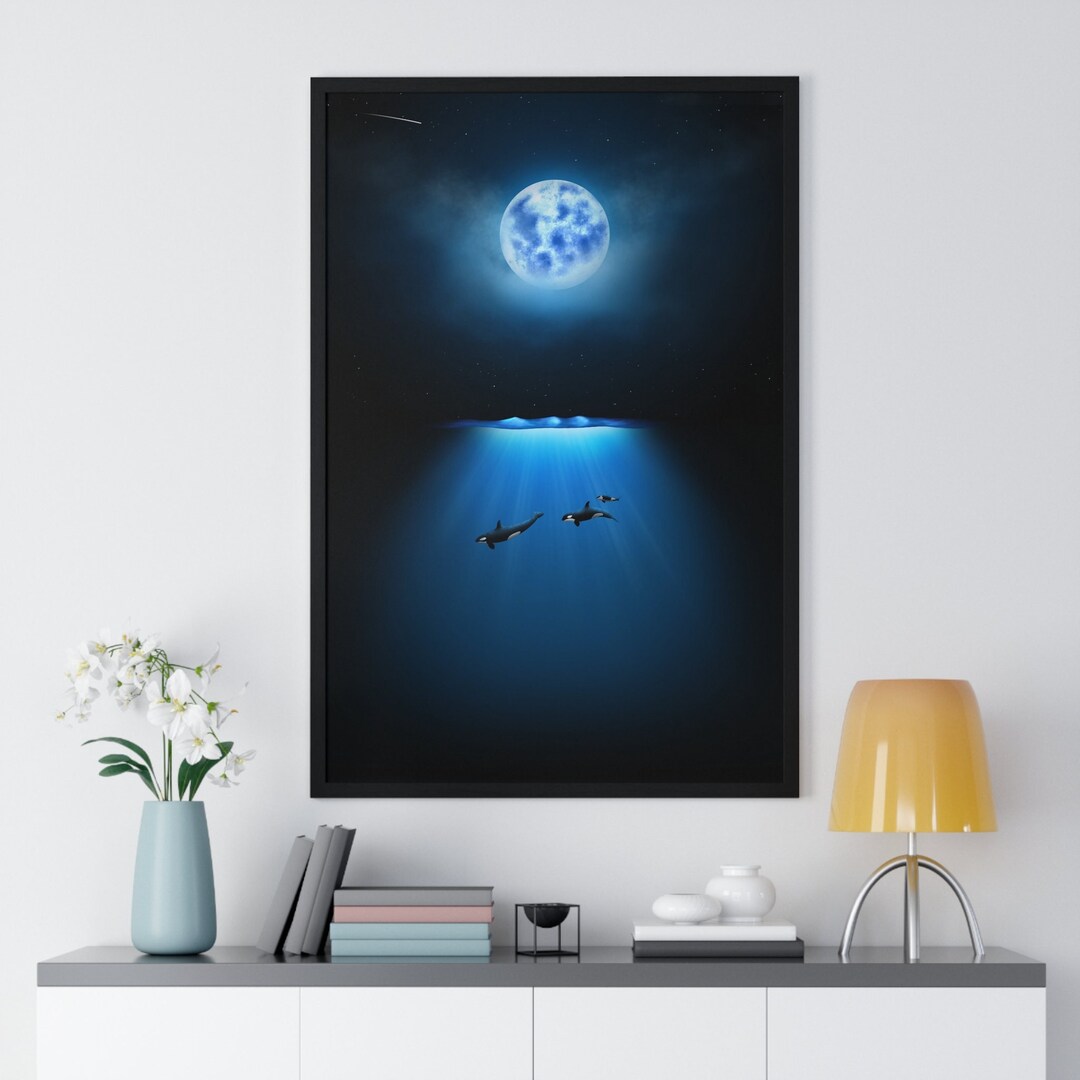 Killer Whale Orca Poster, Minimalist Wall Art, Ocean Poster - Etsy