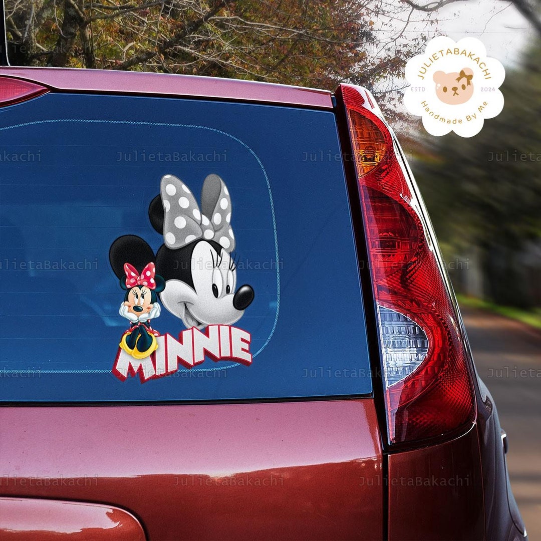 Minnie Mickey Car Sticker, Minnie Mouse Car Charm, Disney Cartoon ...