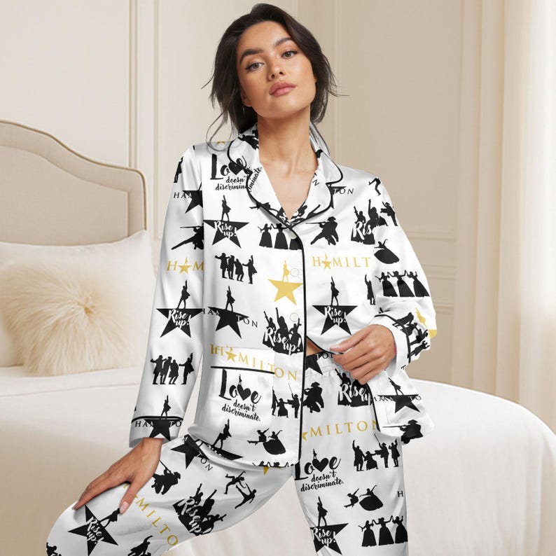 Hamilton Musical Pajamas, Alexander Hamilton Sleepwear Set, Broadway ...