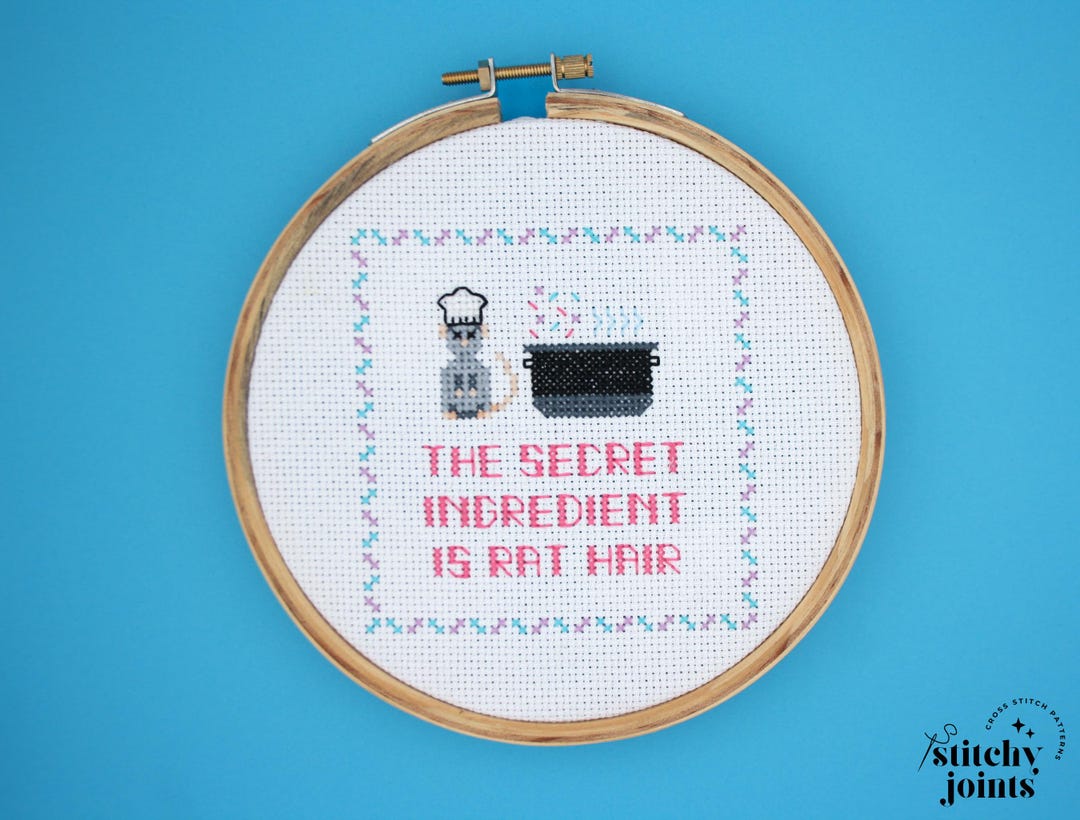 The Secret Ingredient is Rat Hair Cross Stitch Pattern, Cute Pet Design ...