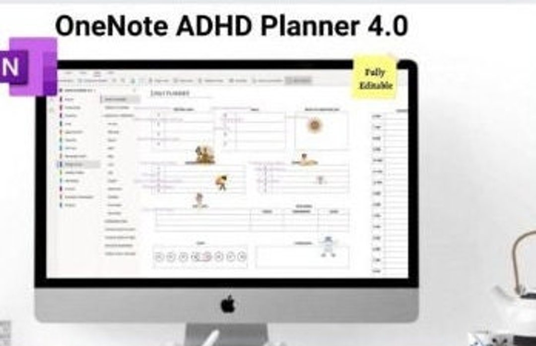 Onenote ADHD Planner, ADHD Onenote Planner, Bonus1, 6600 Plus Digital ...