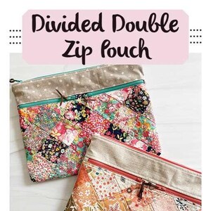 Sew Lux Fabric DIVIDED DOUBLE ZIP Pouch SLF1807 Printed Sewing Pattern - Etsy