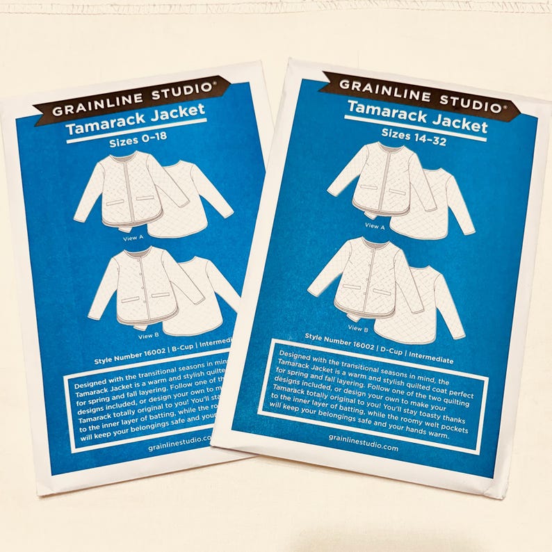 Grainline Studio TAMARACK JACKET 2 Sizes Printed Sewing Pattern - Etsy