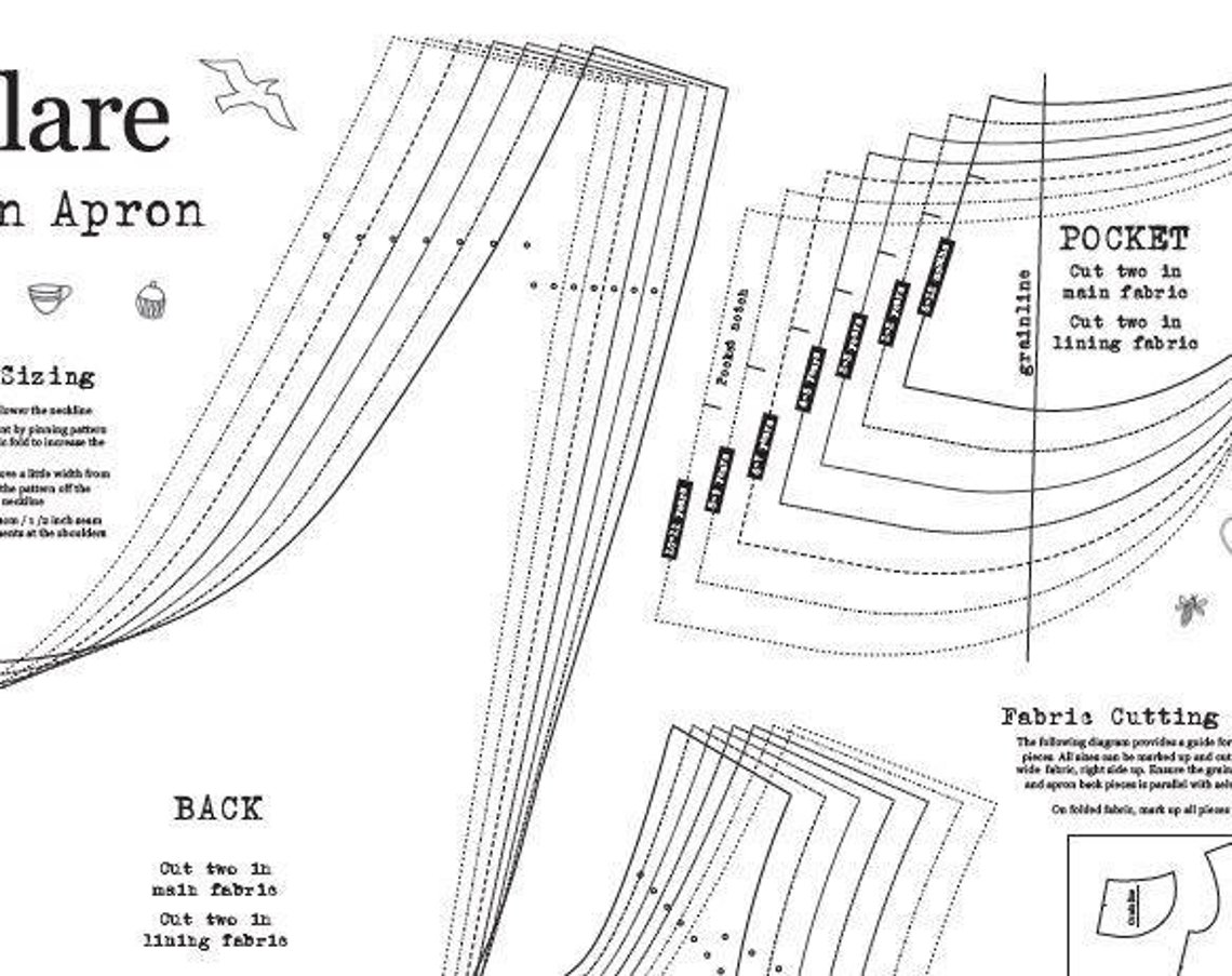 Janet Clare LITTLE ARTISAN Apron Sewing Pattern - Etsy