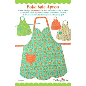 Cabbage Rose BAKE SALE Apron #191-BAKE Printed Sewing Pattern - Etsy