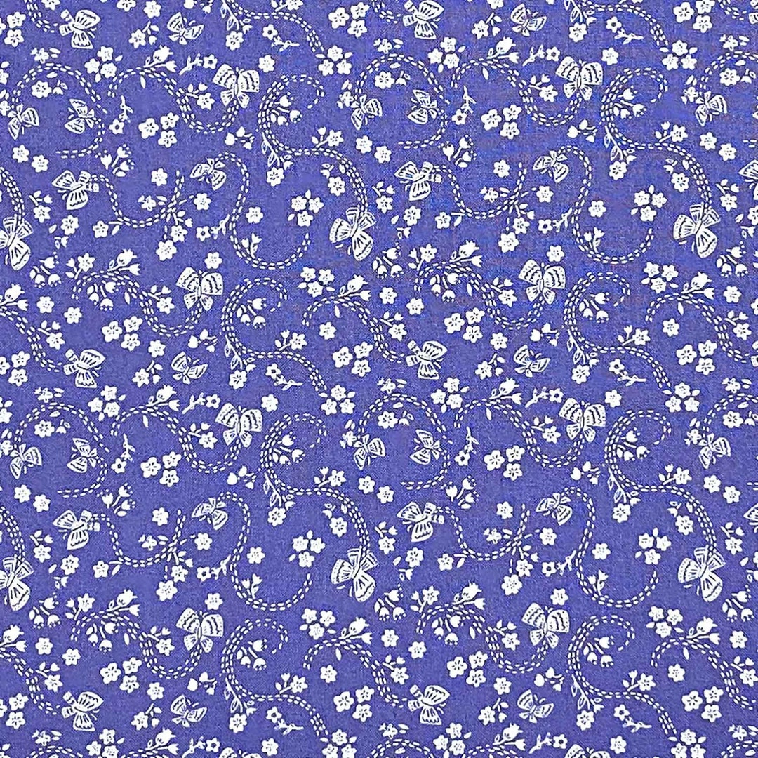 Moda SUNDAY PICNIC Butterfly 20677 17 Periwinkle - Etsy