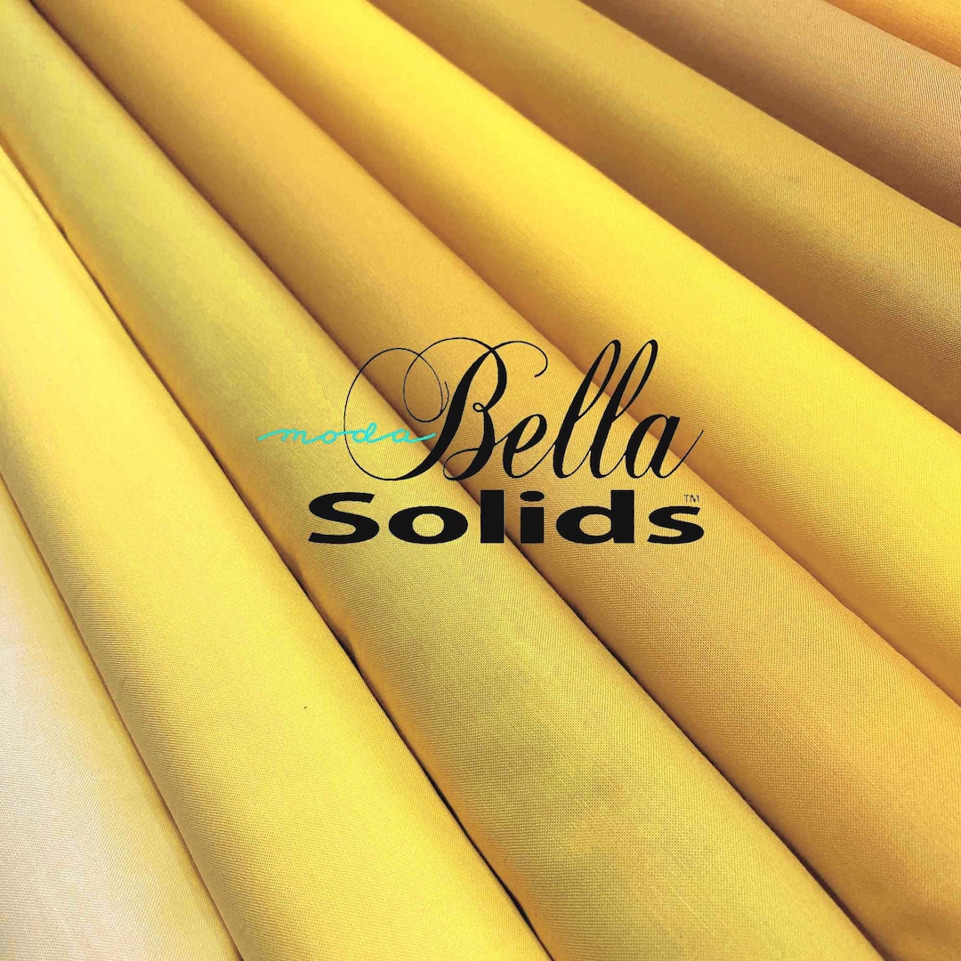 Moda BELLA COTTON SOLID 9900 Yellow Tone by the 1/2 Yard - Etsy