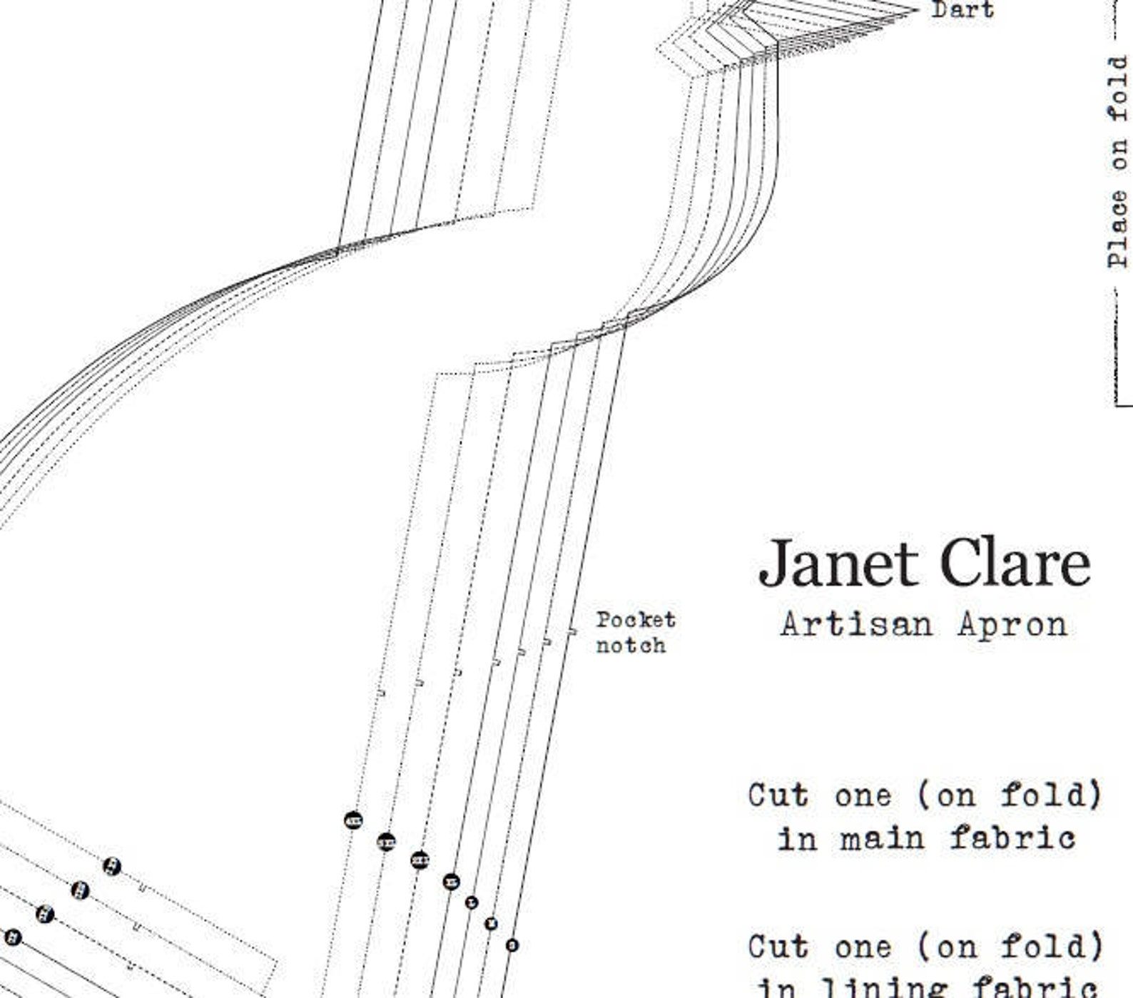 Janet Clare ARTISAN CROSSOVER APRON Sewing Pattern | Etsy