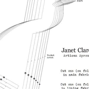 Janet Clare ARTISAN CROSSOVER APRON Printed Sewing Pattern - Etsy