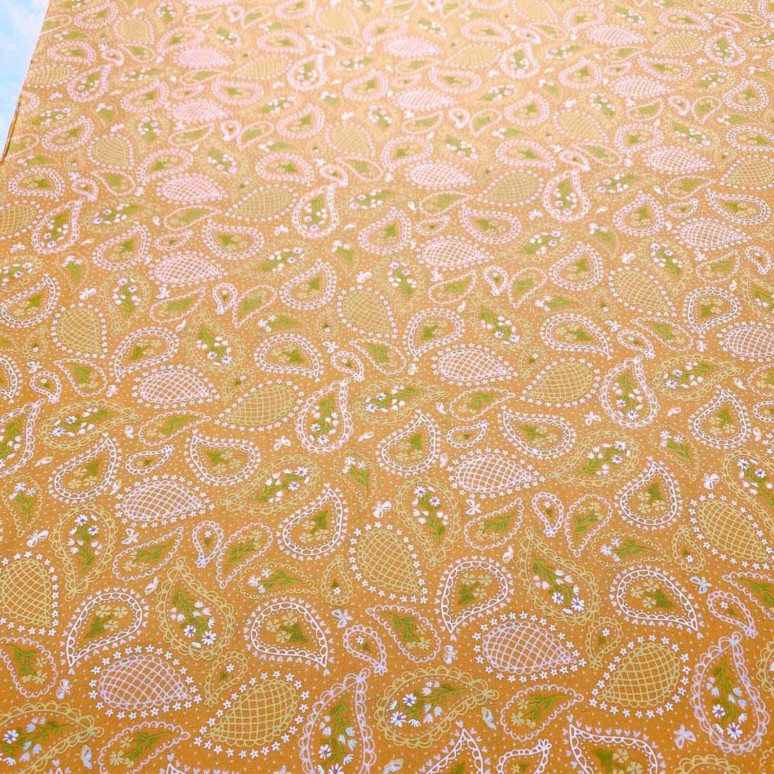 Moda SUNDAY PICNIC Paisley 20673 22 Orange | Etsy