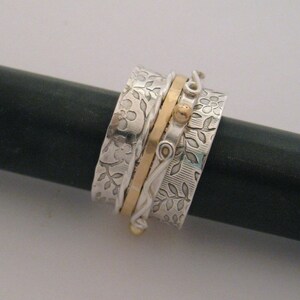 MADE TO ORDER - Twiddle Spinner Ring With Gold - Handmade Original - Etsy