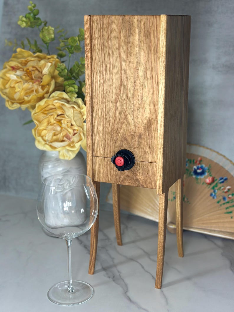 Handmade Wooden Box Wine Dispenser – Fits Standard 3L Bags – Available ...
