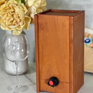 Handmade Wooden Box Wine Dispenser – Fits Standard 3L Bags – Available ...