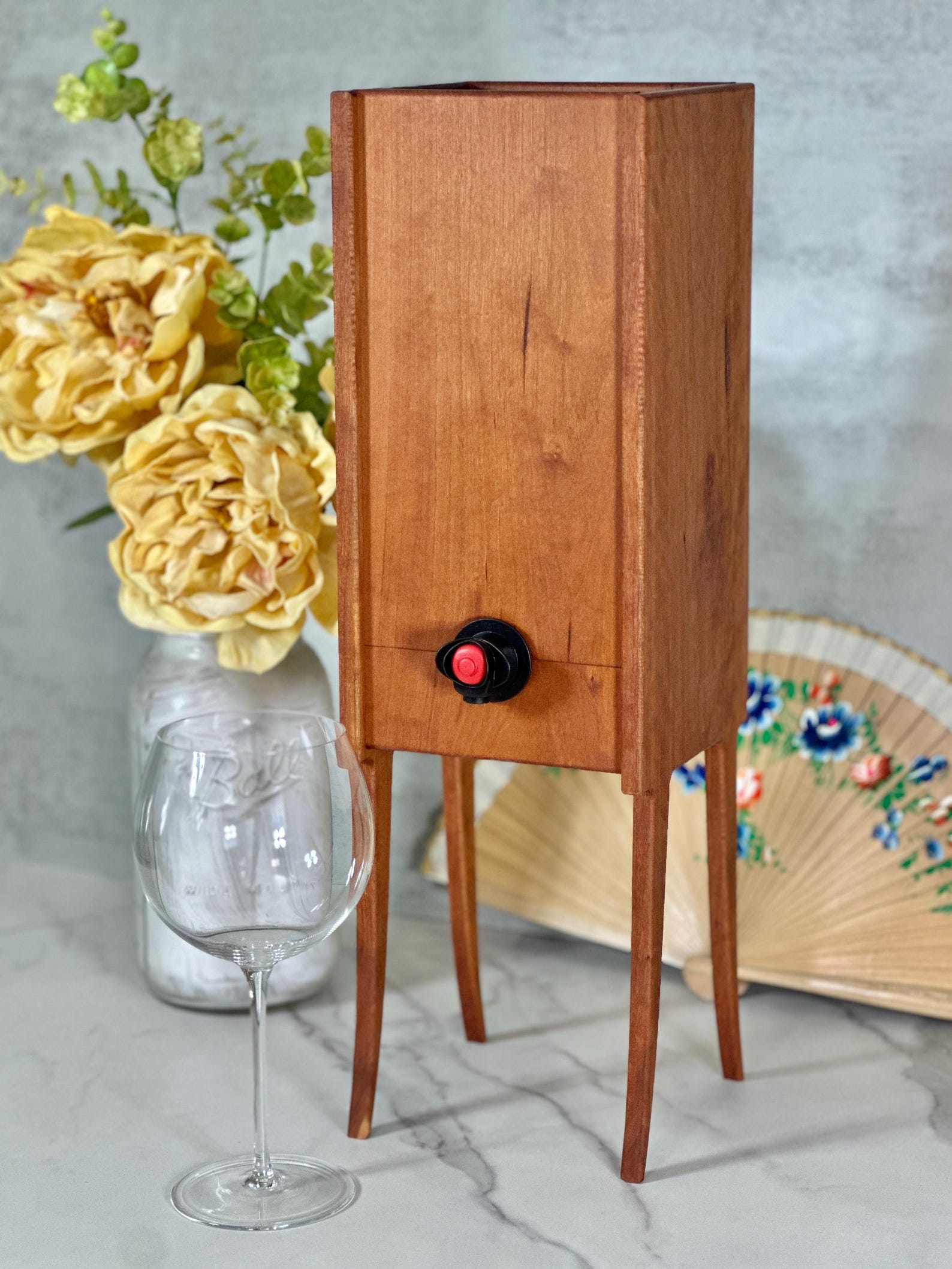 Handmade Wooden Box Wine Dispenser – Fits Standard 3L Bags – Available ...