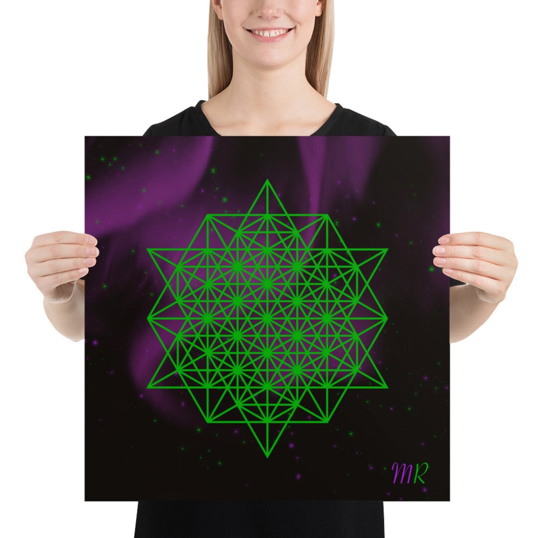 64 Tetrahedron Expanded Metatrons Cube Sacred Geometry Poster - Etsy